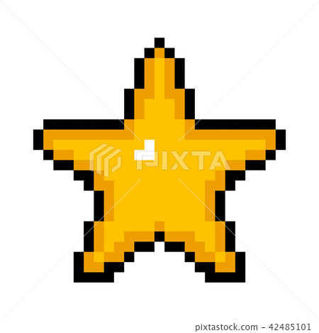Isolated pixelated star shape icon - Stock Illustration [42485101] - PIXTA