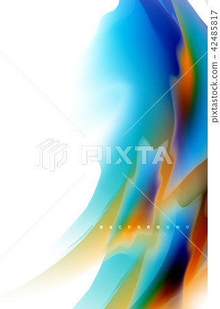 Holographic paint explosion design, fluid... - Stock Illustration ...