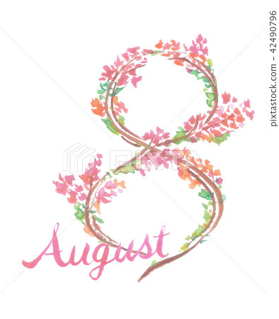 8, eight, ornate letters - Stock Illustration [42490796] - PIXTA