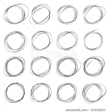 Hand Drawn Circle - Stock Illustration [42500927] - PIXTA