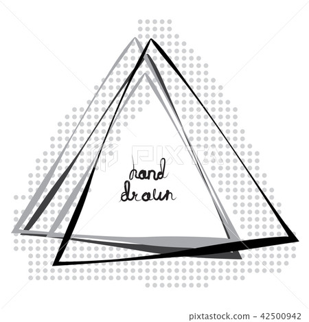 Hand Drawn Sketched Triangle - Stock Illustration [42500942] - PIXTA