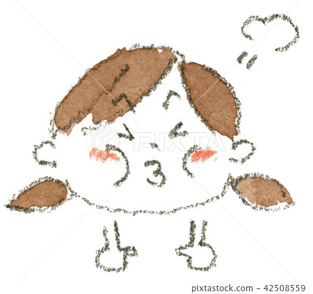 Puffy face (illustration of a woman holding a... - Stock Illustration ...