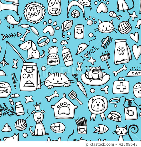 Pet shop background for your design - Stock Illustration [42509545] - PIXTA