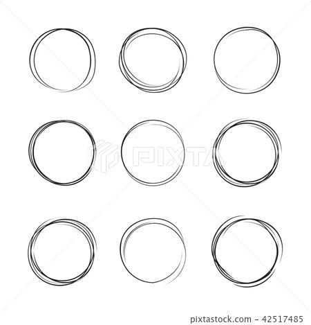 Hand Drawn Circle - Stock Illustration [42517485] - PIXTA