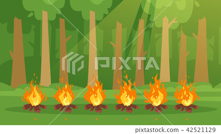 camp fire sprites for animation-插圖素材 [42521129] - PIXTA圖庫