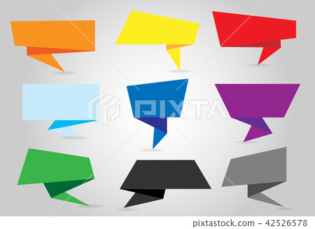 vector of origami speech bubbles - Stock Illustration [42526578] - PIXTA