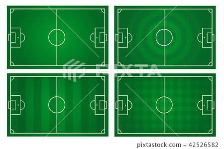 football pitch template with 4 grass pattern - Stock Illustration ...