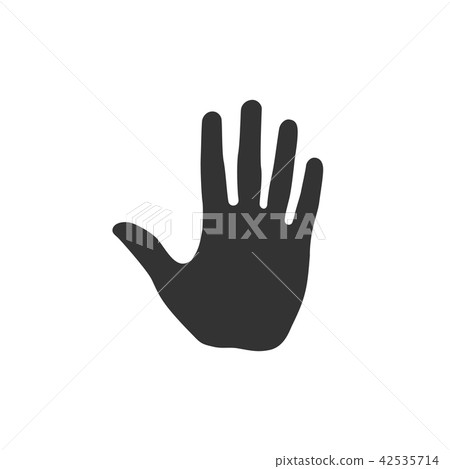 Open human palm hand illustration. - Stock Illustration [42535714] - PIXTA