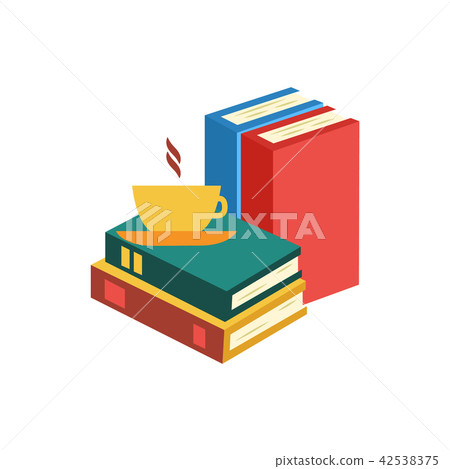 Vector flat book pile or column - Stock Illustration [42538375] - PIXTA