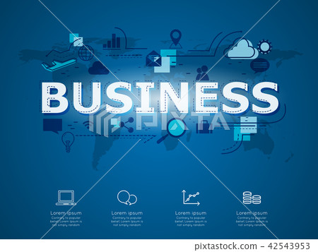Creative infographic of business with world map - Stock Illustration ...