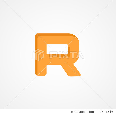 Letter R. Bold geometric font element. Modern... - 스톡일러스트 [42544316 ...