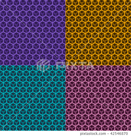 Set of Seamless Cubic Patterns - Stock Illustration [42546870] - PIXTA