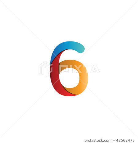 Colorful number logo icon template vector - Stock Illustration ...
