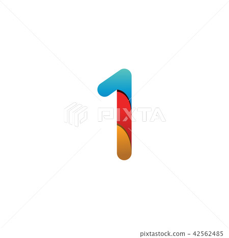 Colorful number logo icon template vector - Stock Illustration ...