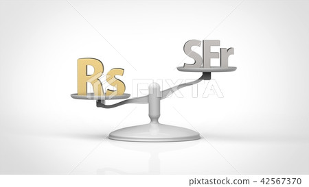 Indian rupee and Swiss franc rupee high francsan - Stock Illustration ...