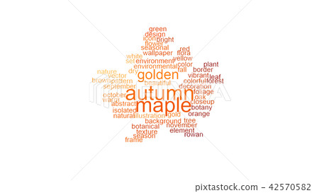 word cloud for autumn - Stock Illustration [42570582] - PIXTA