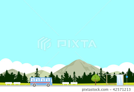 Bus scenery - Stock Illustration [42571213] - PIXTA