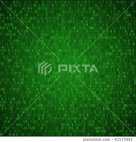 Exchange trades green background. Binary code.... - Stock Illustration [42573981] - PIXTA