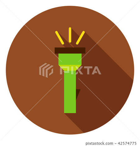 Flashlight Circle Icon - Stock Illustration [42574775] - PIXTA