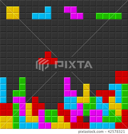 Old Video Game Square Background. Vector - Stock Illustration [42578321 ...