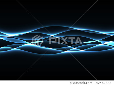 blue flame curve layer abstract background - Stock Illustration ...