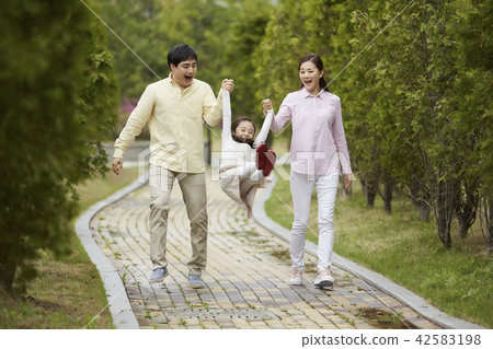 Spring, family, park, everyday, walking,... - Stock Photo [42583198 ...