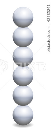 Stacked Spheres Tower In Balance Iron Balls - Stock Illustration ...