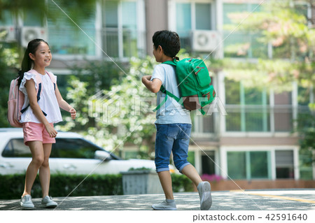 Elementary school lower grades, school study... - Stock Photo [42591640 ...