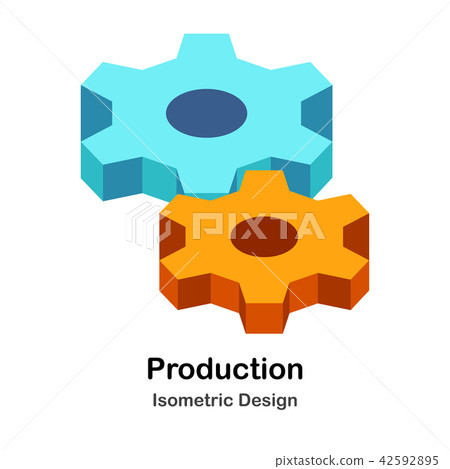 Production Isometric Illustration - Stock Illustration [42592895] - PIXTA