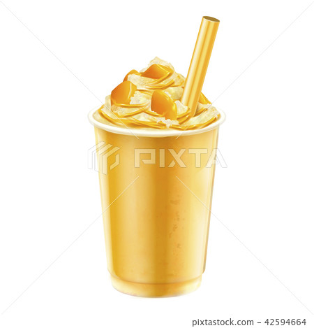 Mango ice shaved takeout cup-插圖素材 [42594664] - PIXTA圖庫