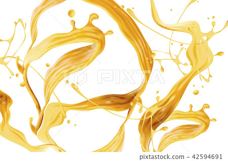 Cheese sauce splashing in the air - Stock Illustration [42594691] - PIXTA