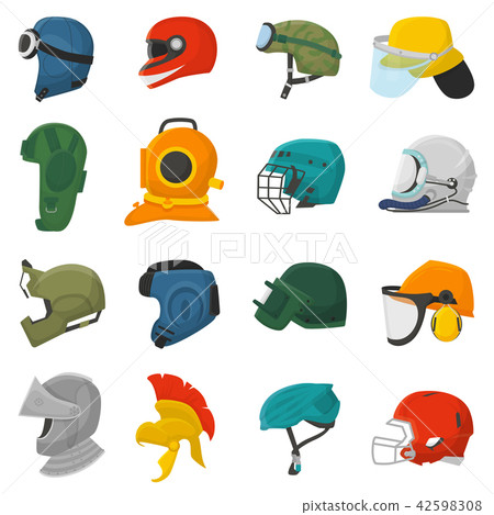 Helmet vector helm equipment protection or... - Stock Illustration ...
