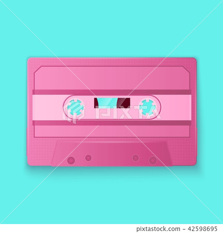 Painted Retro pink cassette tapes - Stock Illustration [42598695] - PIXTA