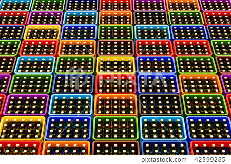 Background from colored plastic crates - Stock Illustration [42599285 ...