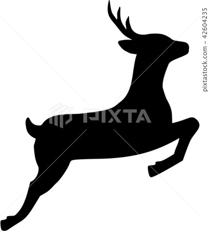 Jumping Roe Deer - Stock Illustration [42604235] - PIXTA