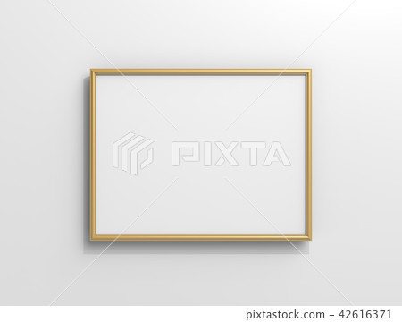 Matte gold color photo frame - Stock Illustration [42616371] - PIXTA