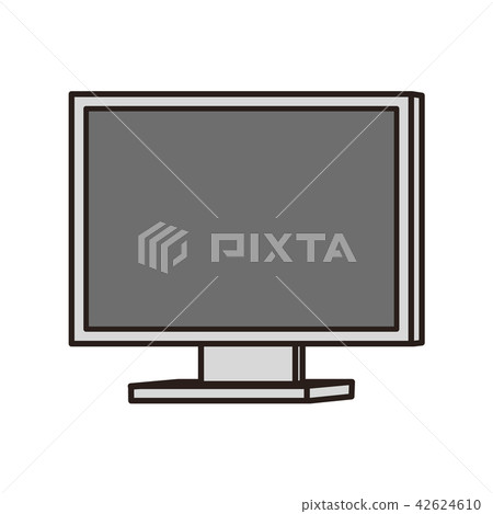 Monitor gray - Stock Illustration [42624610] - PIXTA
