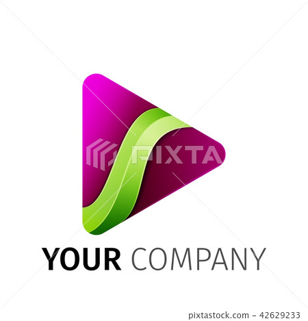Purple and green triangle Logo - Stock Illustration [42629233] - PIXTA