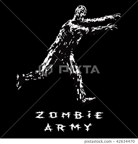 Zombie run with arms outstretched forward. Vector - Stock Illustration ...