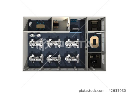 Bird's eye view of the office - Stock Illustration [42635980] - PIXTA