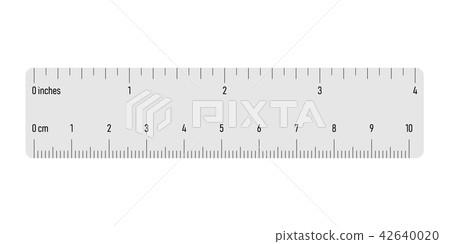 Both side ruler with scales in centimeters and... - Stock Illustration ...