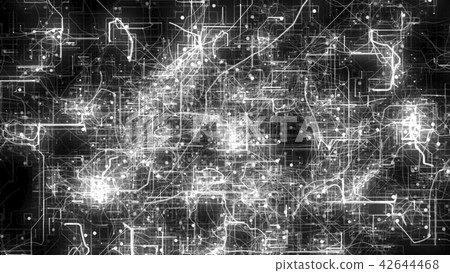 White Science Digital Technology Background, Grid - Stock Illustration ...