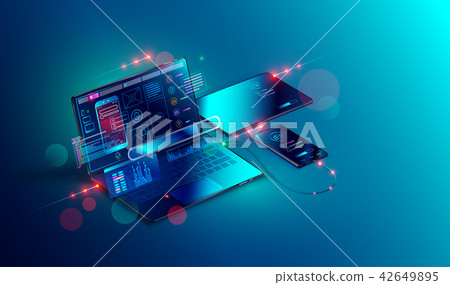 Mobile app development and design. Sketch... - Stock Illustration ...