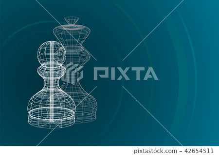 chess passing pawn and queen - Stock Illustration [42654511] - PIXTA