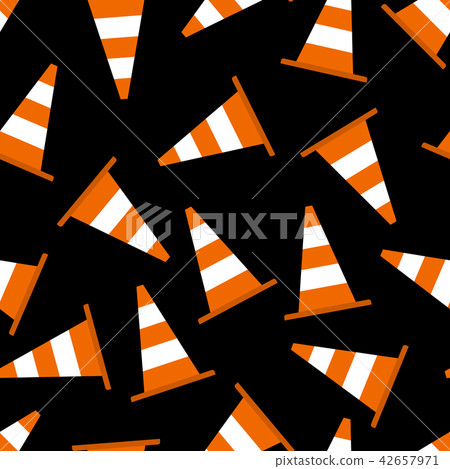 Seamless pattern with parking cones - Stock Illustration [42657971] - PIXTA