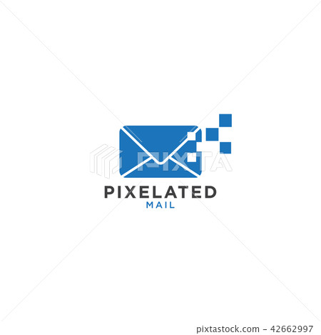 Pixel mail graphic design template - Stock Illustration [42662997] - PIXTA