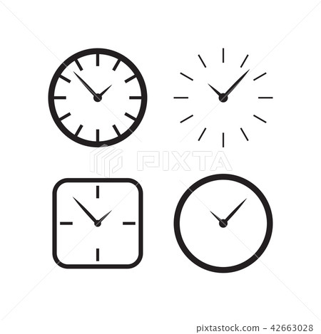 Wall clock logo design template - Stock Illustration [42663028] - PIXTA