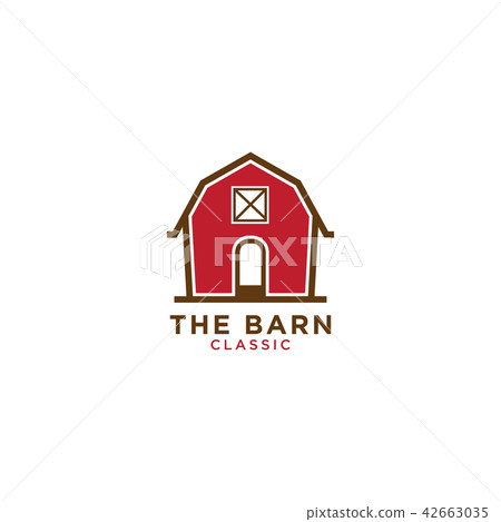 Red barn logo design template - Stock Illustration [42663035] - PIXTA
