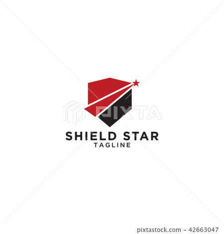 Abstract shield and star graphic design template - Stock Illustration ...