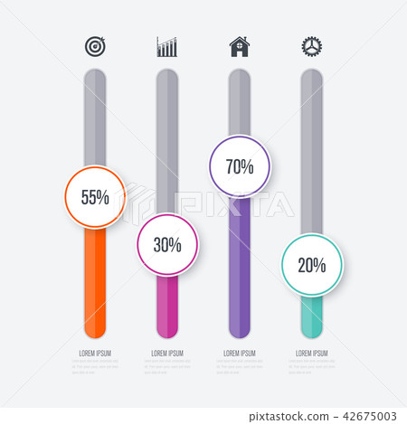 Vector illustration infographics four options - Stock Illustration ...